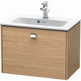 Duravit Brioso Waschtischunterbau BR401001052 620x389mm, Europ. Eiche, 1 Auszug, Griff Chrom