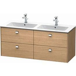 Duravit Brioso Waschtischunterbau BR410601052 1290x553 Europäische Eiche, 4 Auszüge, Griff Chrom