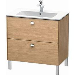 Duravit Brioso Waschtischunterbau BR440201052 820x479mm, Europ. Eiche, 2 Auszüge, Griff Chrom