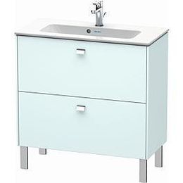 Duravit Brioso Waschtischunterbau BR440701009 820x389mm, Lichtblau Matt/Chrom, 2 Auszüge