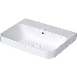 Duravit Happy D.2 Aufsatz-Waschtisch 2360600060 60 x 46 cm, geschliffen, ohne Hahnloch, mit Überlauf, Hahnlochbank, weiß