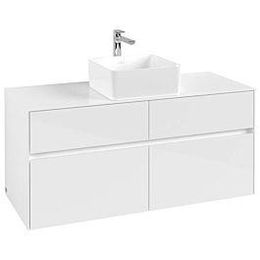 Villeroy & Boch Villeroy und Boch Collaro Waschtischunterschrank C04100DH 120 x 54,8 x 50 cm, Waschtisch mittig, Glossy White