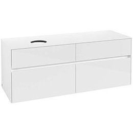 Villeroy & Boch Villeroy und Boch Collaro Waschtischunterschrank C04600DH 140 x 54,8 x 50 cm, Waschtisch links, Glossy White