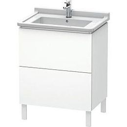 Duravit L-Cube Waschtisch-Unterschrank LC660801818 67 x 46,9 cm, weiß matt, 2 Auszüge, stehend