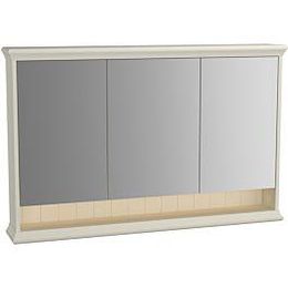 Vitra Valarte LED-Spiegelschrank 62239 118x17x76cm, 3 Spiegeltüren, Korpus elfenbein matt