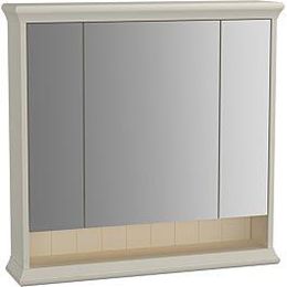 Vitra Valarte LED-Spiegelschrank 62233 78x17x76cm, 3 Spiegeltüren, Korpus elfenbein matt