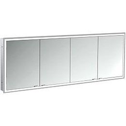 Emco prime Unterputz-Lichtspiegelschrank 949706299 2000x730mm, 4-türig, aluminium/spiegel