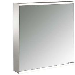 Emco prime Aufputz-Lichtspiegelschrank 949706221 600x700mm, 1 Tür, Anschlag links, aluminium/spiegel