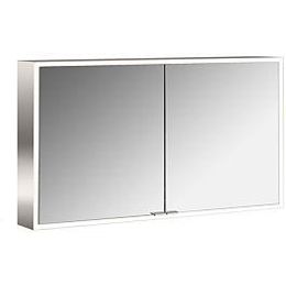 Emco prime Aufputz-Lichtspiegelschrank 949706284 1200x700mm, 2-türig, aluminium/spiegel