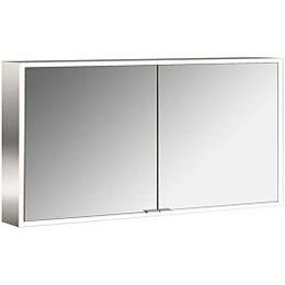 Emco prime Aufputz-Lichtspiegelschrank 949706285 1300x700mm, 2-türig, aluminium/spiegel