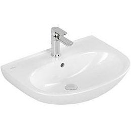 Villeroy & Boch Villeroy und Boch O.novo Waschtisch 4A406101 60x46cm, oval, Hahnloch ohne Überlauf, weiß