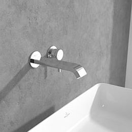 Villeroy & Boch Villeroy und Boch Dawn Fertigmontageset TVZ10600300061 Unterputz-Zweiloch-Waschtischarmatur, ohne Ablaufgarnitur, Wandmontage, chrom