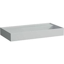 Laufen Kartell Waschtisch 8103397591121, 90x46cm, grau, Ablage links, ohne Hahnloch, Saphirkeramik