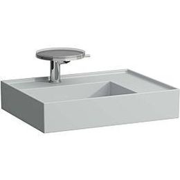 Laufen Kartell Waschtisch 8103347591111, 60x46 cm, grau, Ablage rechts, 1 Hahnloch, Saphirkeramik