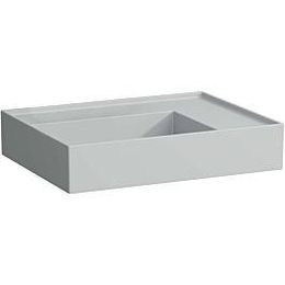 Laufen Kartell Waschtisch 8103347591121, 60x46cm, grau, Ablage rechts, ohne Hahnloch, Saphirkeramik