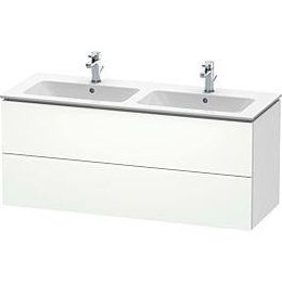 Duravit L-Cube Waschtischunterbau LC625801818 Weiß Matt, 129x55x48,1cm, 2 Schubladen