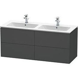 Duravit L-Cube Waschtischunterbau LC625904949 Graphit Matt, 129x55x48,1cm, 4 Schubladen