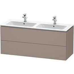 Duravit L-Cube Waschtischunterbau LC625804343 Basalt Matt, 129x55x48,1cm, 2 Schubladen