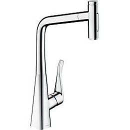 Hansgrohe Metris Select Küchenarmatur 73816000 chrom, mit Ausziehbrause, 2jet, sBox