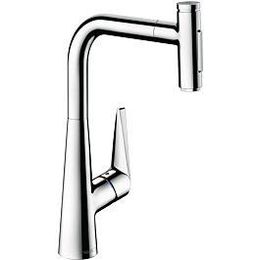 Hansgrohe Metris Select Küchenarmatur 73867000 mit Ausziehbrause, 2jet, sBox, chrom