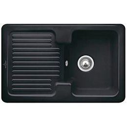 Villeroy & Boch Villeroy und Boch Villeroy & Boch Condor Einbauspüle 674501S5 mit Ablaufgarnitur und Handbetätigung, Ebony