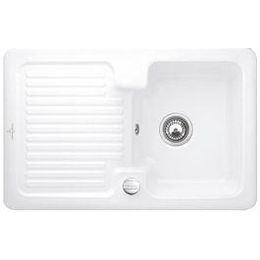 Villeroy & Boch Villeroy und Boch Villeroy & Boch Condor Einbauspüle 674502RW mit Ablaufgarnitur und Exzenterbetätigung, Stone White