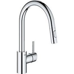 Grohe Concetto Spültisch-Einhebelmischer 31483002 chrom, schwenkbarer Rohrauslauf, herausziehbare Dual-Spülbrause