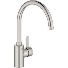 Grohe Eurosmart Cosmopolitan Spültisch-Einhebelmischer 32843DC2 supersteel, schwenkbarer Rohrauslauf, innenliegende Wasserführung