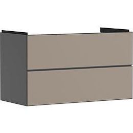 Hansgrohe Xevolos E Waschtischunterschrank 54183390 980x555x475mm, 2 Schubladen, schiefergrau matt, bronze Struktur