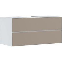 Hansgrohe Xevolos E Waschtischunterschrank 54193390 1180x555x550mm, 2 Schubladen, mattweiß, bronze Struktur