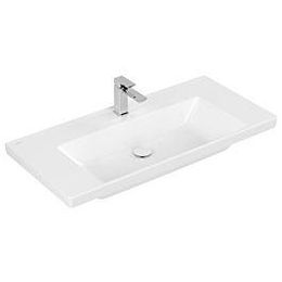 Villeroy & Boch Villeroy und Boch Subway 3.0 Schrank-Waschtisch 4A70A2RW 100x47cm, mit 1 Hahnloch/ohne Überlauf, stone white C-plus