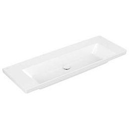 Villeroy & Boch Villeroy und Boch Subway 3.0 Schrank-Waschtisch 4A70D3RW 130x47cm, ohne Hahnloch/ohne Überlauf, stone white C-plus