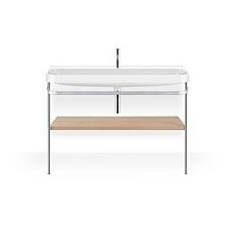 Duravit Happy D.2 Plus Möbelwaschtisch-Kombination HP4839O71710000 117,5x49cm, mit Metallkonsole, 1 Hahnloch, mediterrane Eiche