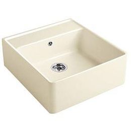 Villeroy & Boch Villeroy und Boch Spülstein Einzelbecken 632062KR Ablaufgarnitur, Exzenterbetätigung, Befestigungssatz, Crema