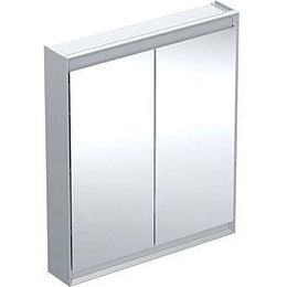 Geberit One Spiegelschrank 505812001 75 x 90 x 15 cm, Aluminium eloxiert, mit ComfortLight, 2 Türen