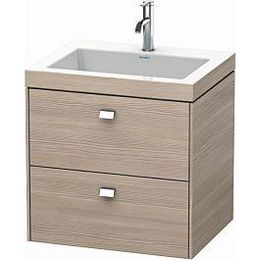 Duravit Brioso c-bonded Waschtisch mit Unterbau BR4605O1031, 60x48, Pine Silver/Chrom, 1 Hahnloch