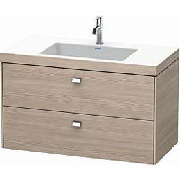 Duravit Brioso c-bonded Waschtisch mit Unterbau BR4607O1031, 100x48, Pine Silver/Chrom, 1 Hanloch