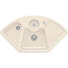 Villeroy & Boch Villeroy und Boch Eckspüle 670802KR Ablaufgarnitur, Exzenterbetätigung, Resteschale, Crema