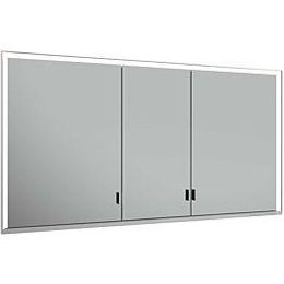 KEUCO Royal Lumos Spiegelschrank 14316172301 Wandeinbau, silber-eloxiert, verdecktes Ablagefach, 1400 x 735 x 165 mm