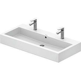 Duravit Waschtisch Vero 100x47cm 04541000261 weiss wondergliss, geschliffen, mit 2 Hahnlöchern