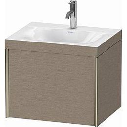 Duravit XViu Waschtisch-Unterschrank XV4609OB111C 60x48cm, 1 Auszug, 1 Hahnloch, champagner matt, Rahmen C, eiche kaschmir