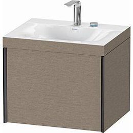 Duravit XViu Waschtisch-Unterschrank XV4609EB211C 60x48cm, 1 Auszug, 2 Hahnlöcher, schwarz matt, Rahmen C, eiche kaschmir