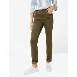 Brax Damen Five-Pocket-Hose Style CAROLA, Khaki, Gr. 36