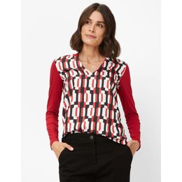 Brax Damen Langarmshirt Style CLARISSA, Rot, Gr. 34