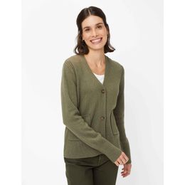 Brax Damen Strickjacke Style ALICIA, Khaki, Gr. 34