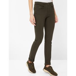 Brax Damen Five-Pocket-Hose Style MARY, Khaki, Gr. 34