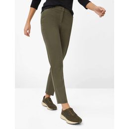 Brax Damen Flatfronthose Style MARON S, Khaki, Gr. 40