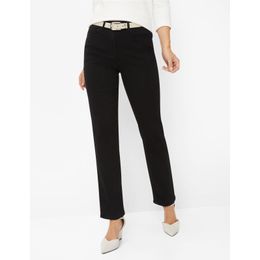 Raphaela by Brax Damen Five-Pocket-Hose Style PATTI STRAIGHT BLACK, denim schwarz, Gr. 48
