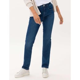 Brax Damen Five-Pocket-Hose Style CAROLA USED REGULAR BLUE, denim blau, Gr. 36