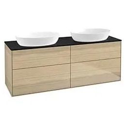 Villeroy & Boch Villeroy und Boch Finion Waschtischunterschrank GA8200PC 160x60,3cm, Emotion, Abdeckplatte black matt, Oak Veneer